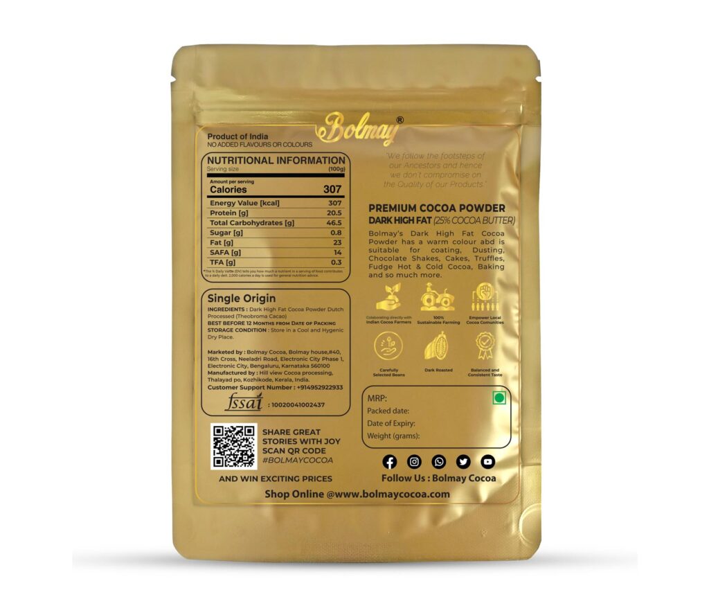 Keto|Vegan |Dark High Fat Cacao Powder| Natural| Sugar-Free